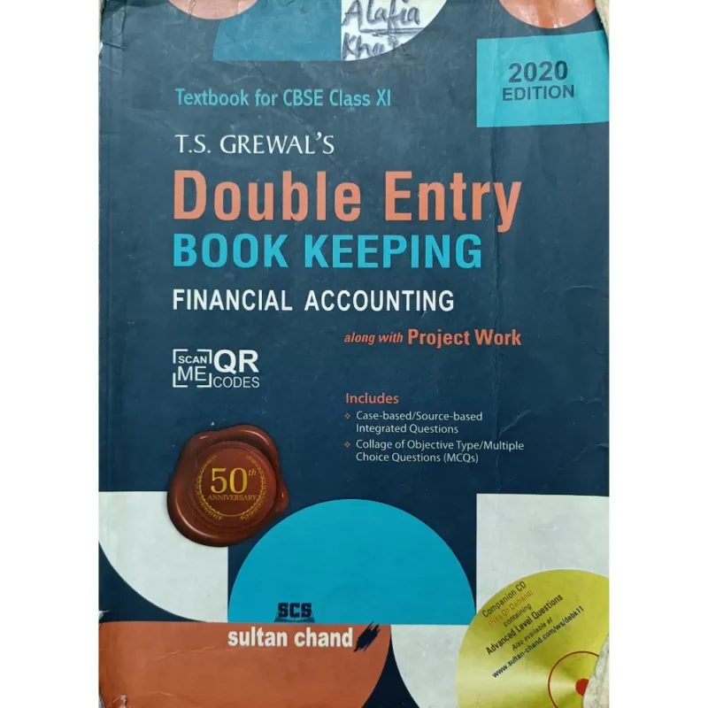 TS Grewals Double Entry Book Keeping Financial Accounting Textbook for ...
